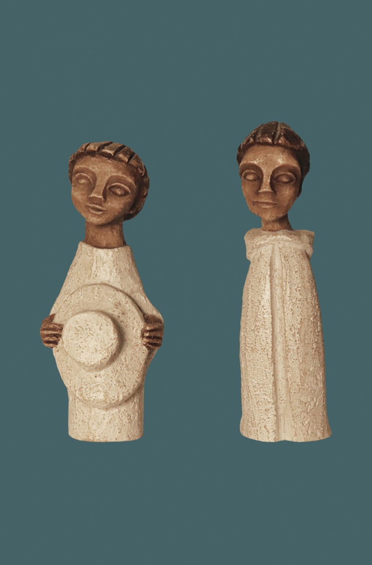 Pastor Chapéu - Branco - 13 Cm