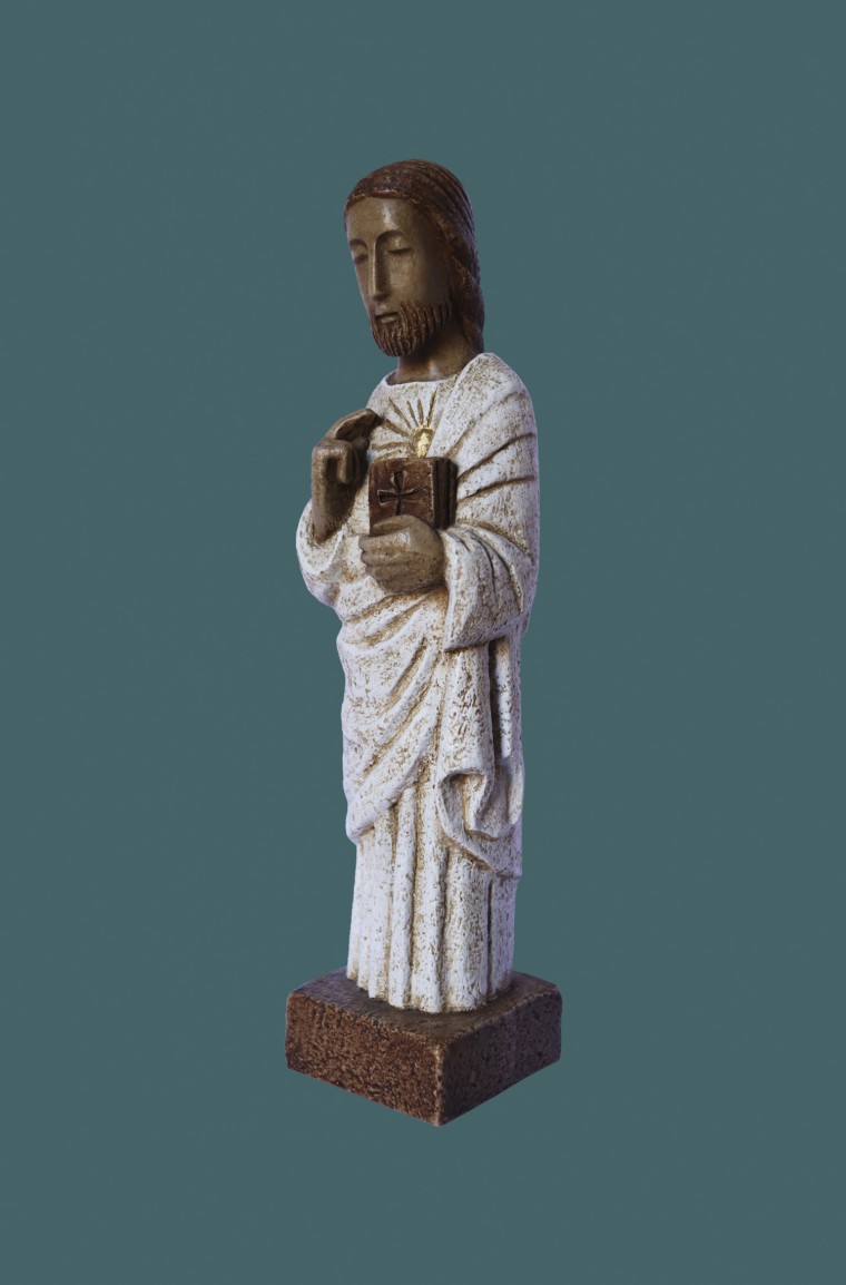 Sagrado Coração de Jesus Pequeno - Branco - 26 Cm